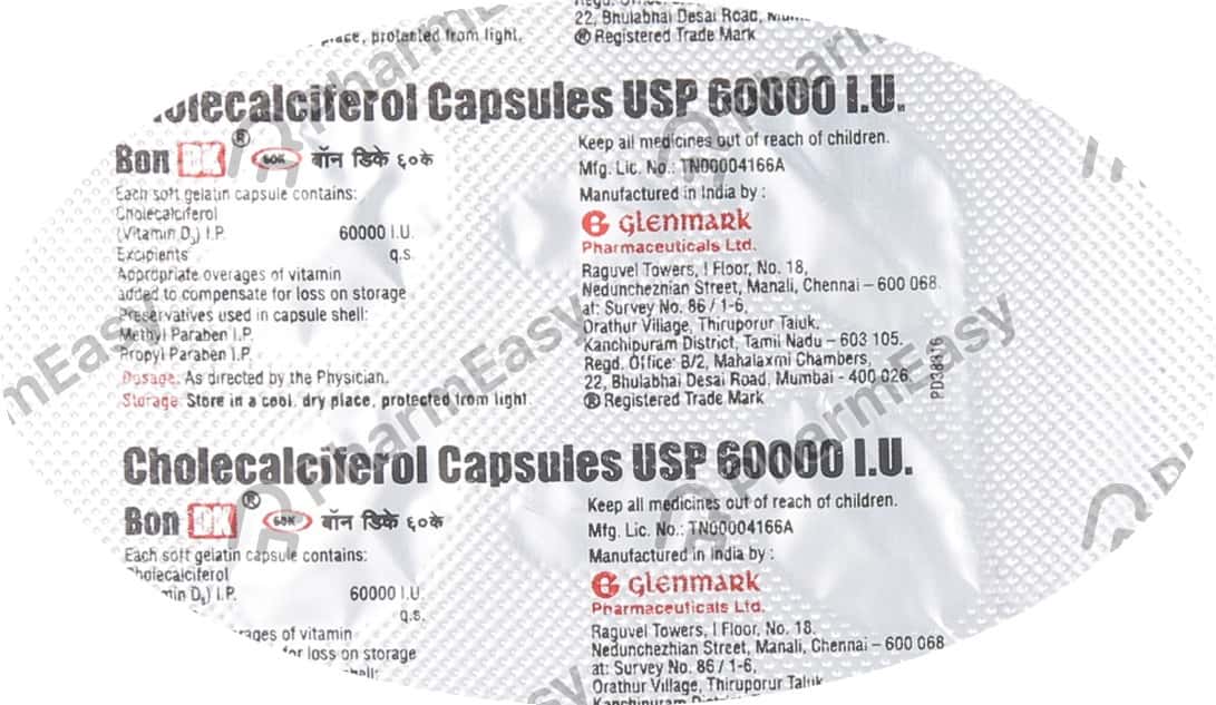 Buy BON DK 60K STRIP OF 4 CAPSULES Online & Get Upto 60% OFF at PharmEasy