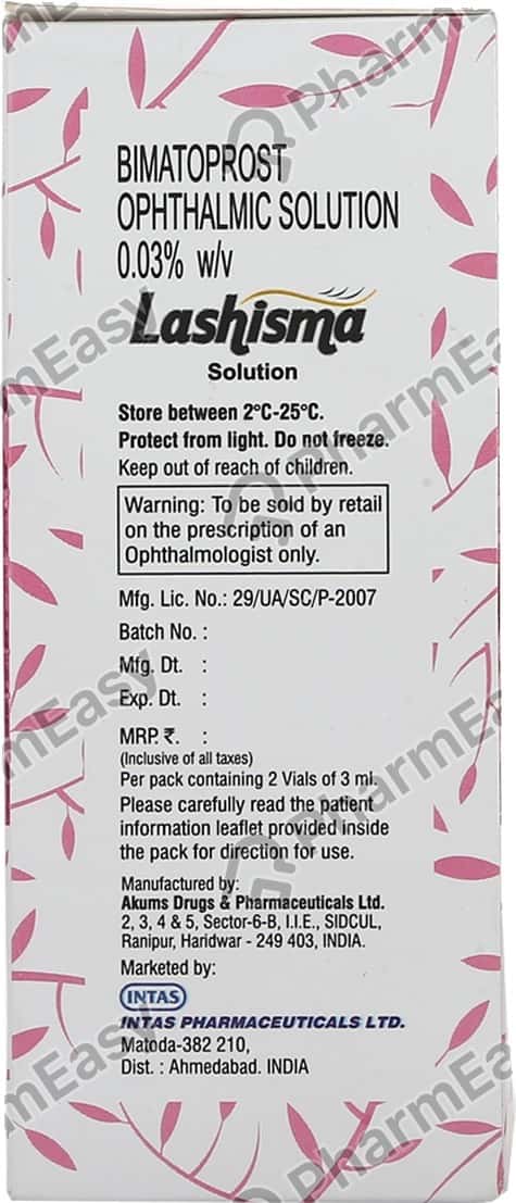Lashisma 0.03 % Ophthalmic Solution (3): Uses, Side Effects, Price ...