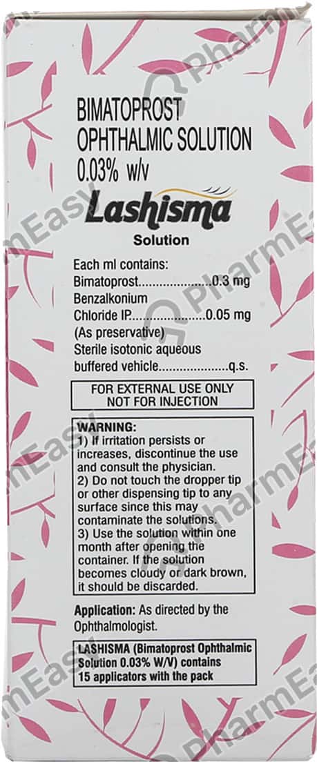 Lashisma 0.3 MG Ophthalmic Solution (3): Uses, Side Effects, Price ...
