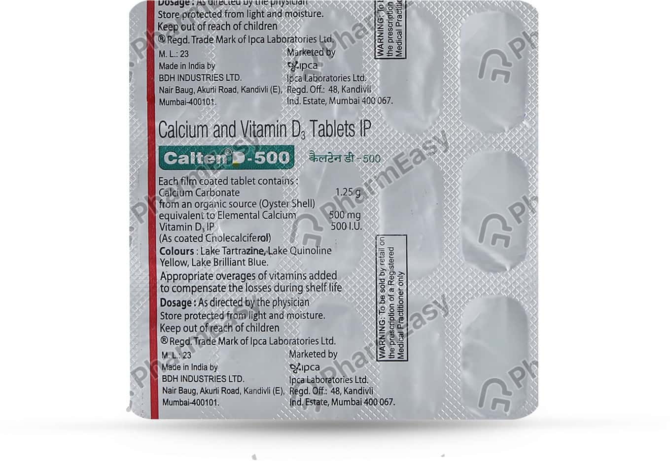 Calten D 500 Strip Of 15 Tablets: Uses, Side Effects, Price & Dosage ...