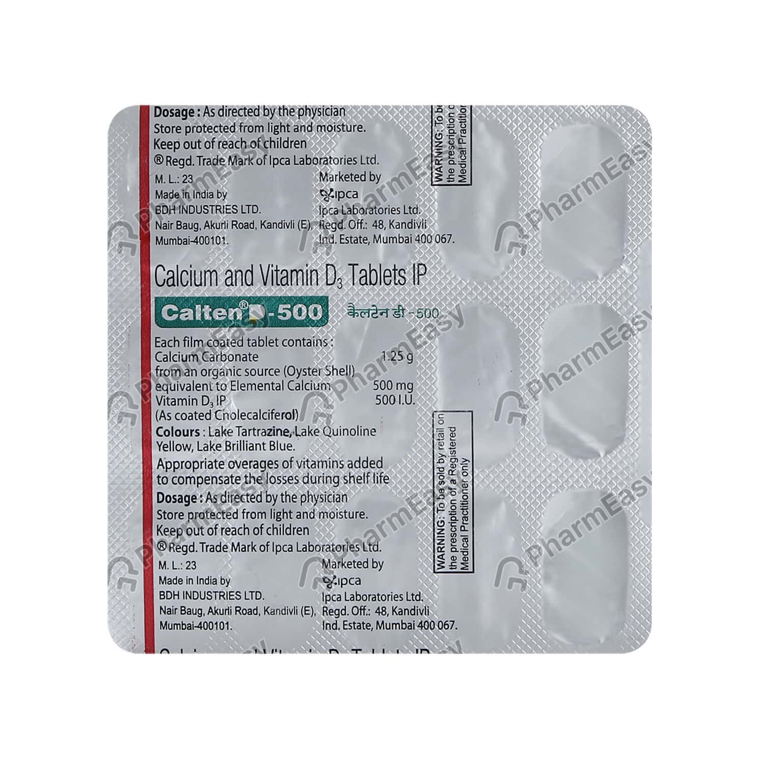 Calten D 500mg Tablet - Uses, Side Effects, Dosage, Composition & Price ...