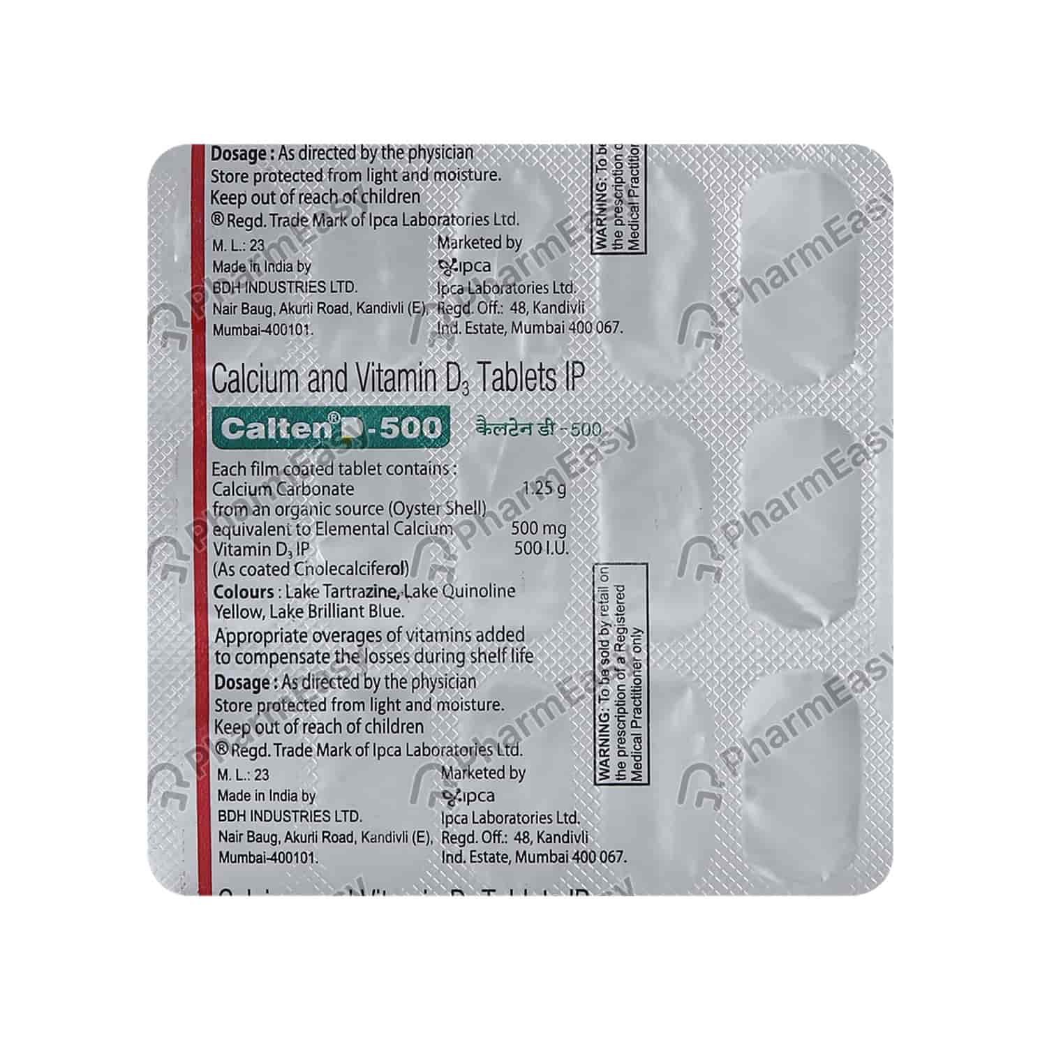 Calten D 500mg Tab - Uses, Side Effects, Dosage, Composition & Price ...