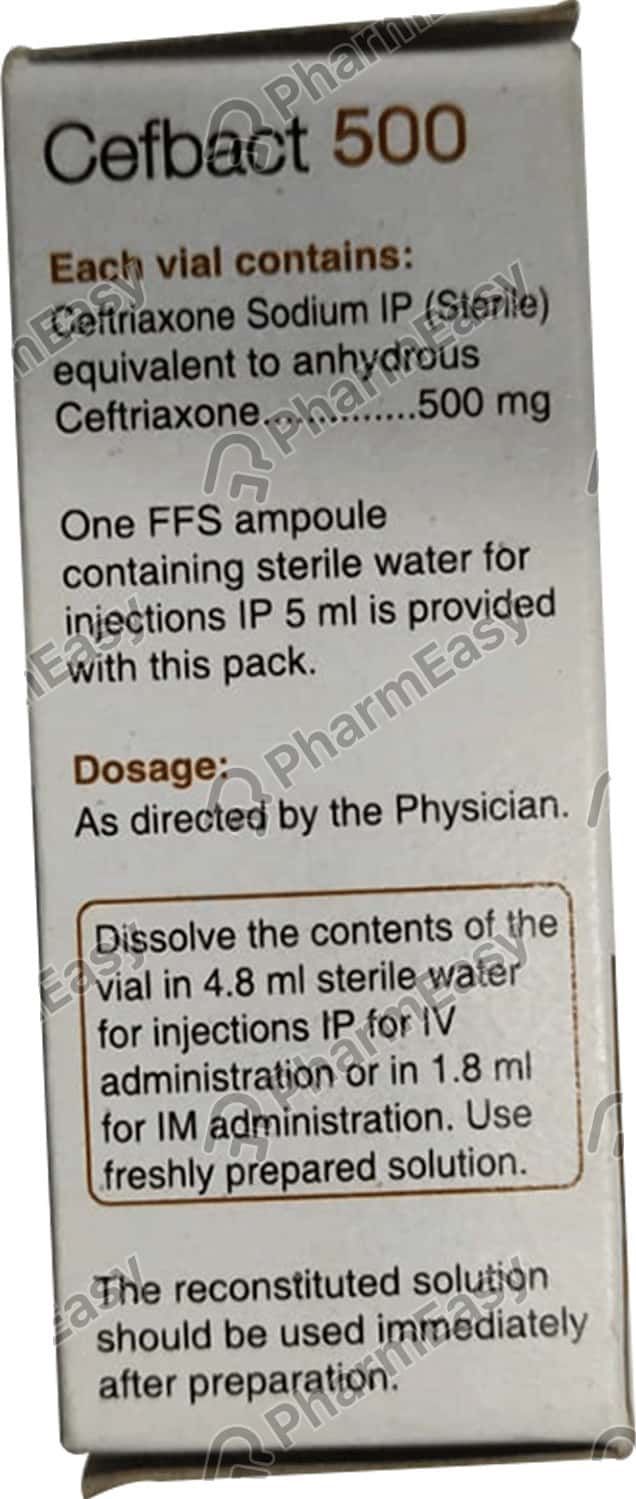 Cefbact 500 MG Powder For Injection (1): Uses, Side Effects, Price ...