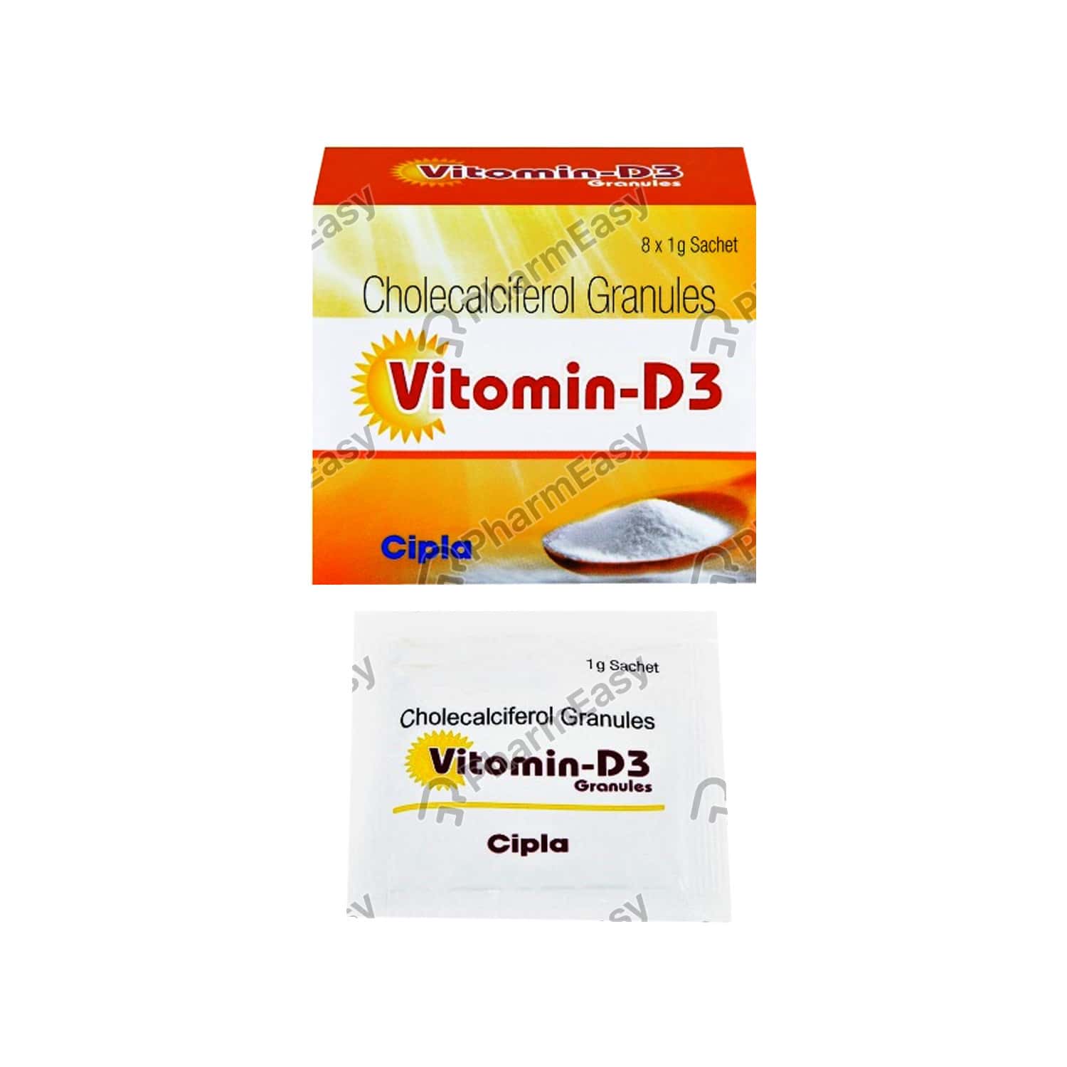 Vitomin D3 60000 IU Granule (1) - Uses, Side Effects, Dosage ...