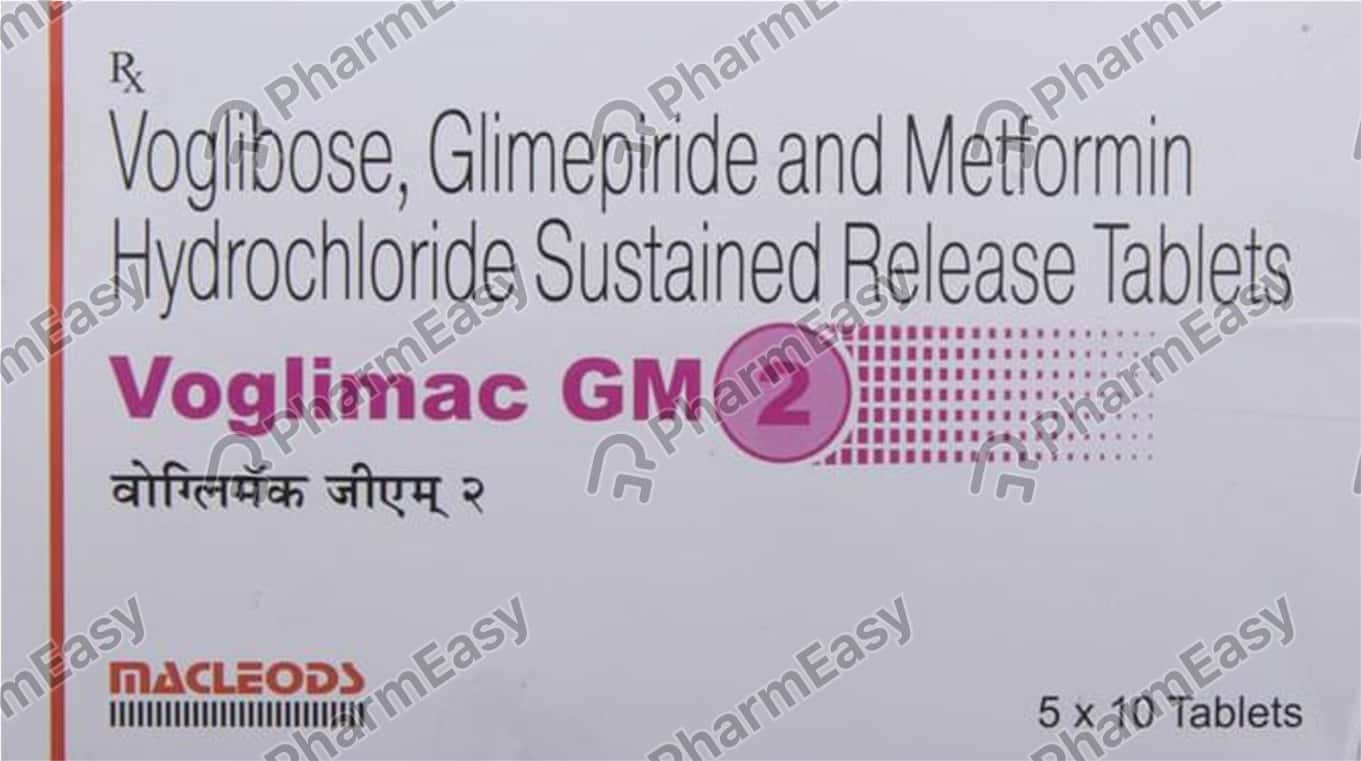 Gluconorm Vg 2mg Plus Strip Of 15 Tablets: Uses, Side Effects, Price ...