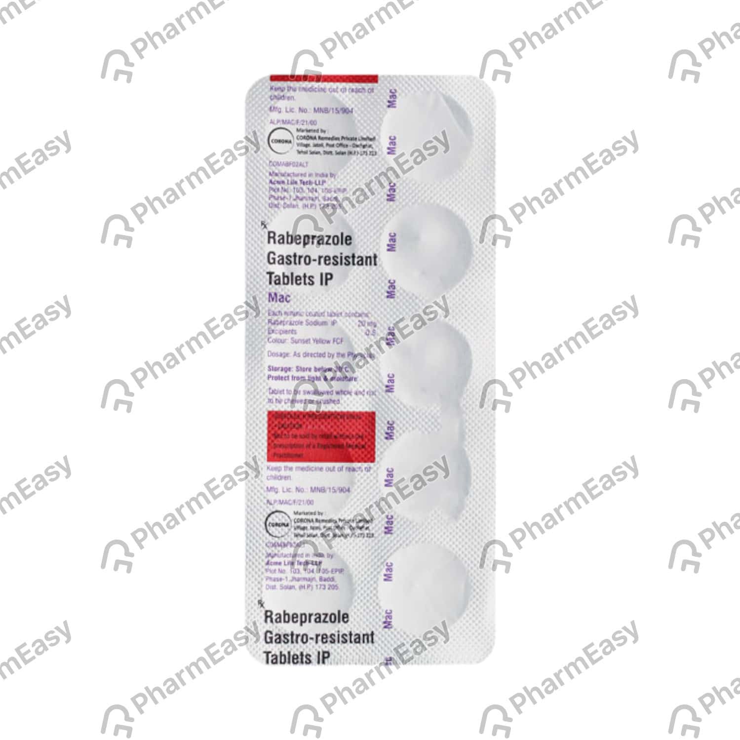 Mac 20 MG Tablet (10): Uses, Side Effects, Price & Dosage | PharmEasy