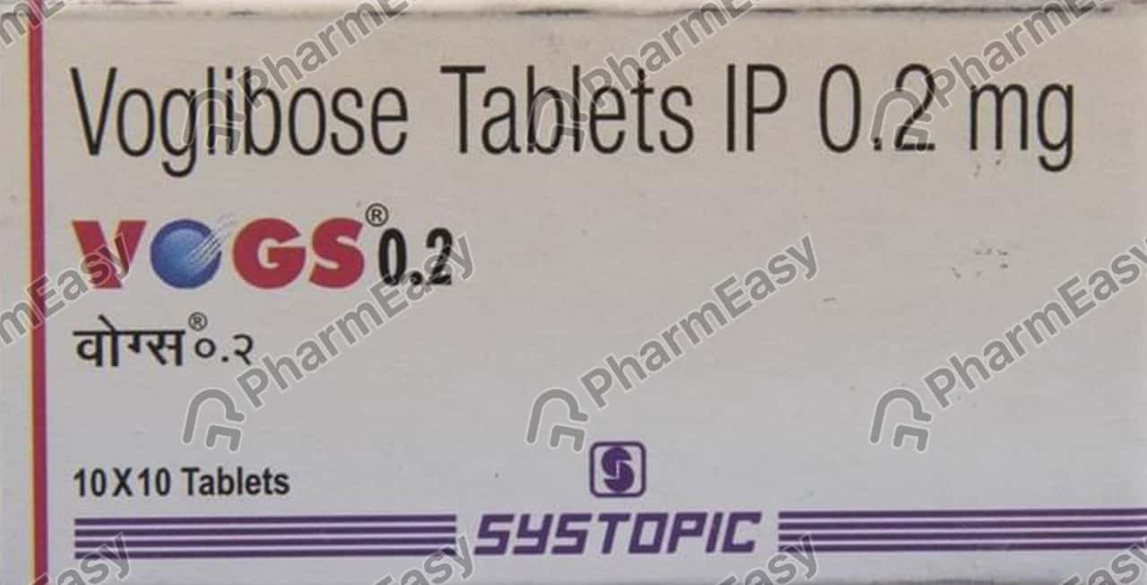 Vogs 0.2 MG Tablet (10): Uses, Side Effects, Price & Dosage | PharmEasy