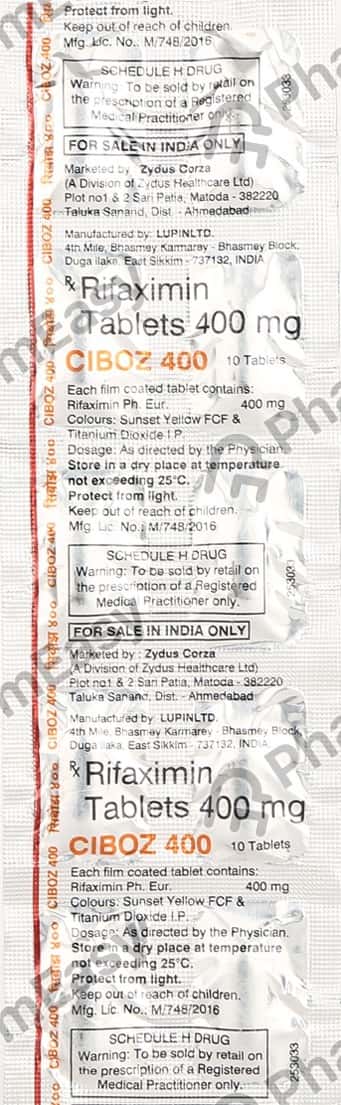 Ciboz 400 MG Tablet (10): Uses, Side Effects, Price & Dosage | PharmEasy