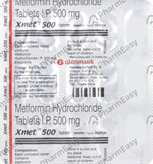 Xmet 500 MG Tablet (15): Uses, Side Effects, Price & Dosage | PharmEasy