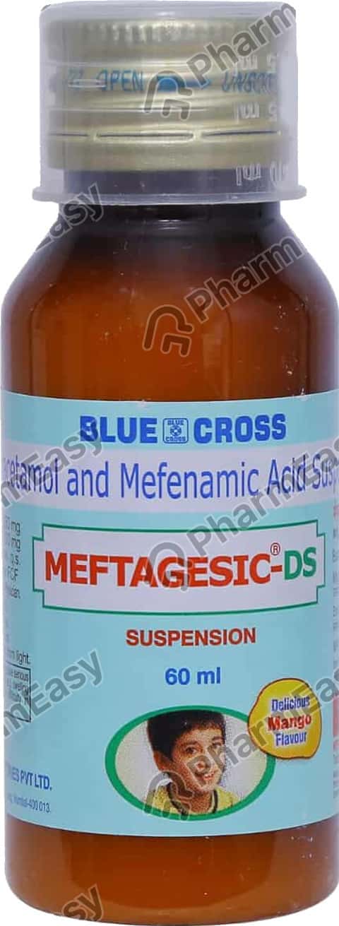 Buy Meftagesic Ds Delicious Mango Flavour Bottle Of 60ml Suspension ...