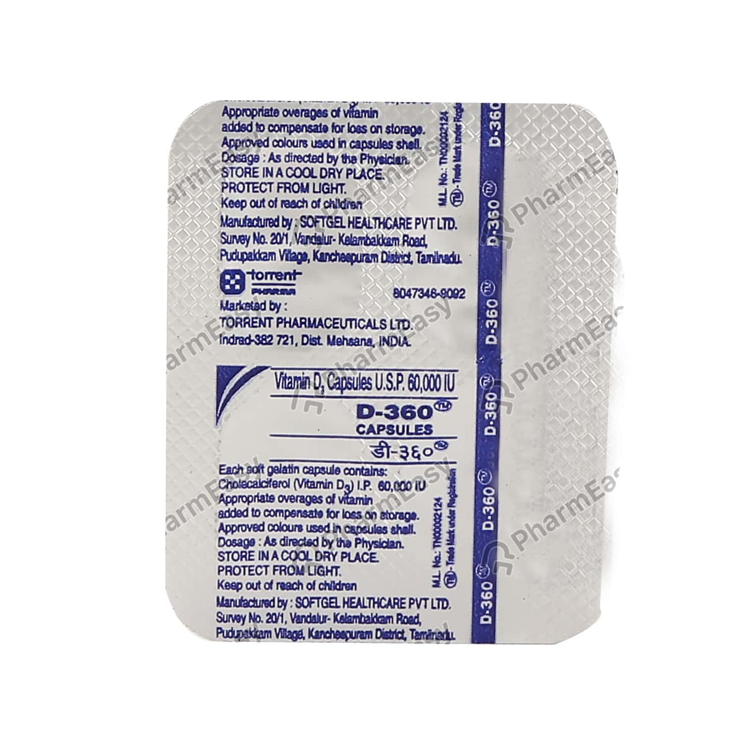 D 360 60000 IU Capsule (4) - Uses, Side Effects, Dosage, Composition ...
