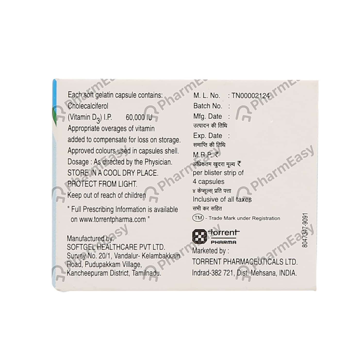 D 360 60000 IU Capsule (4) - Uses, Side Effects, Dosage, Composition ...