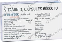 D Rise 60000 IU Capsule (4) - Uses, Side Effects, Dosage, Composition ...