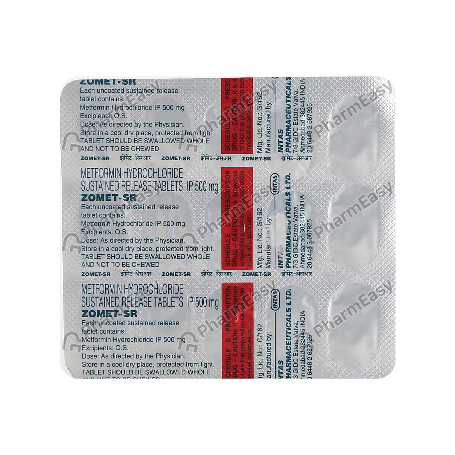 Zomet Sr 500 MG Tablet (15) - Uses, Side Effects, Dosage, Composition ...