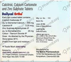 Dailycal Ortho Strip Of 15 Tablets: Uses, Side Effects, Price & Dosage ...