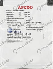 Apcod Sachet Of 5gm Oral Powder: Uses, Side Effects, Price & Dosage ...