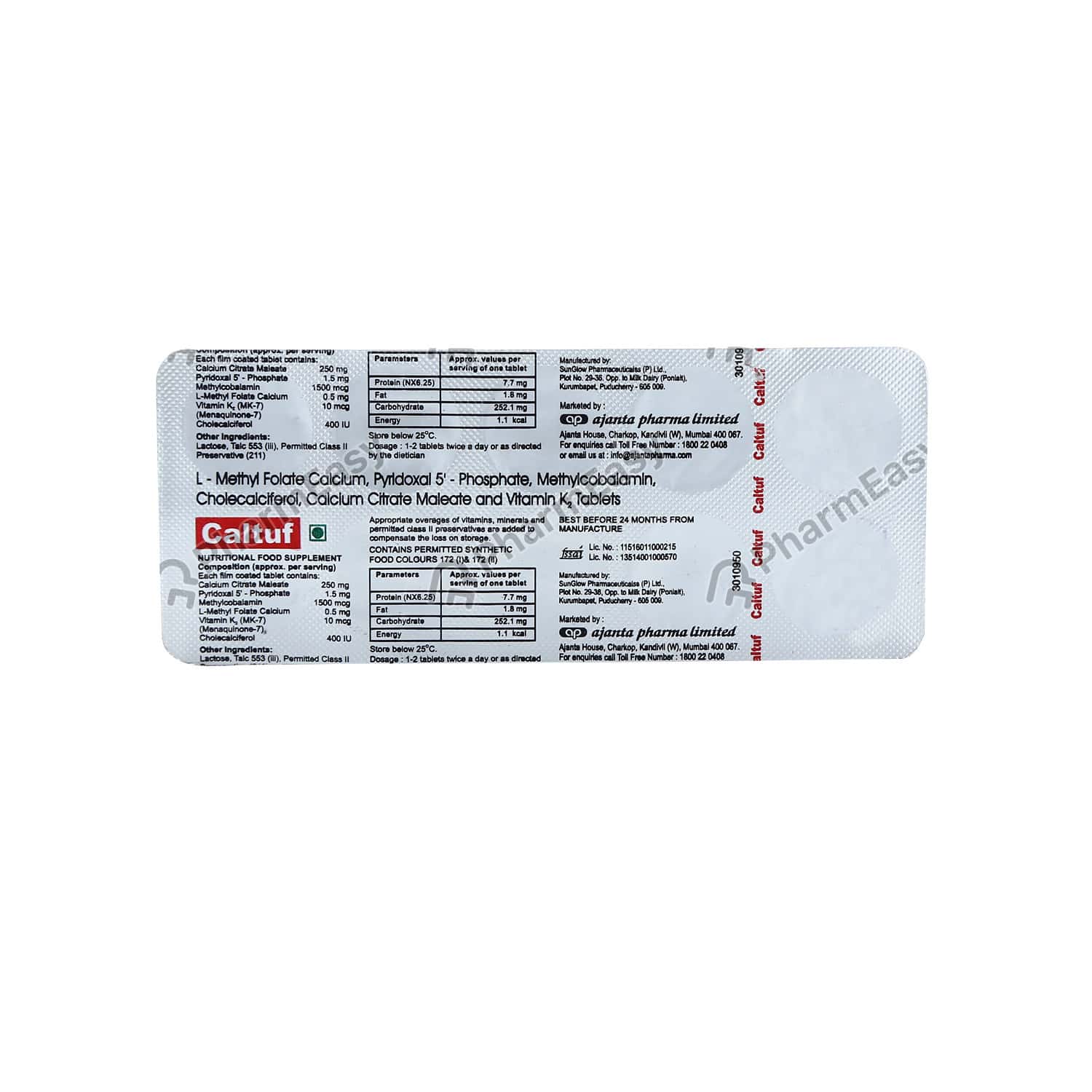 Buy Caltuf 250 MG Tablet (10) Online at Flat 18% OFF* | PharmEasy
