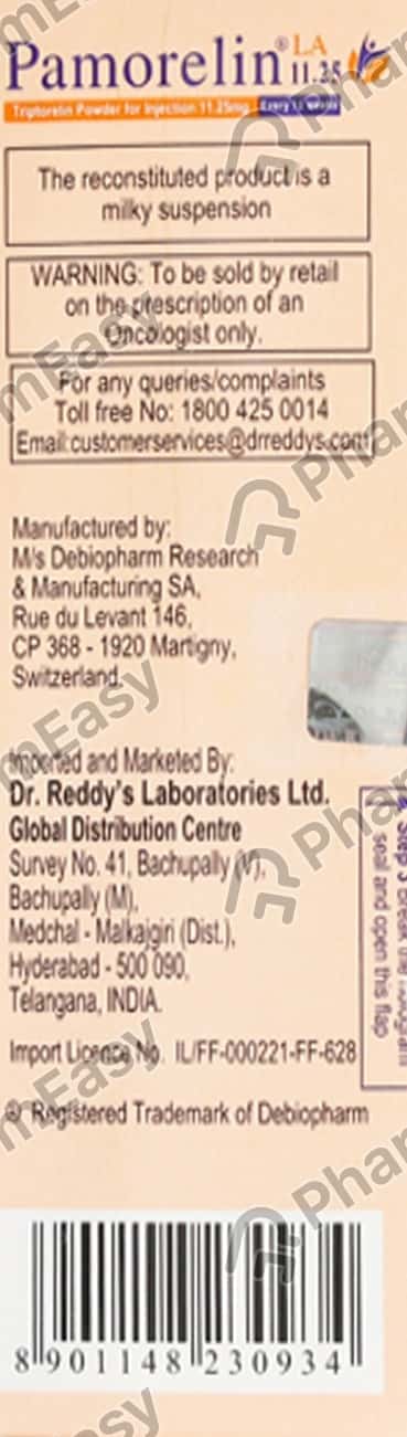 Pamorelin La 11.25 MG Powder For Injection (1): Uses, Side Effects ...