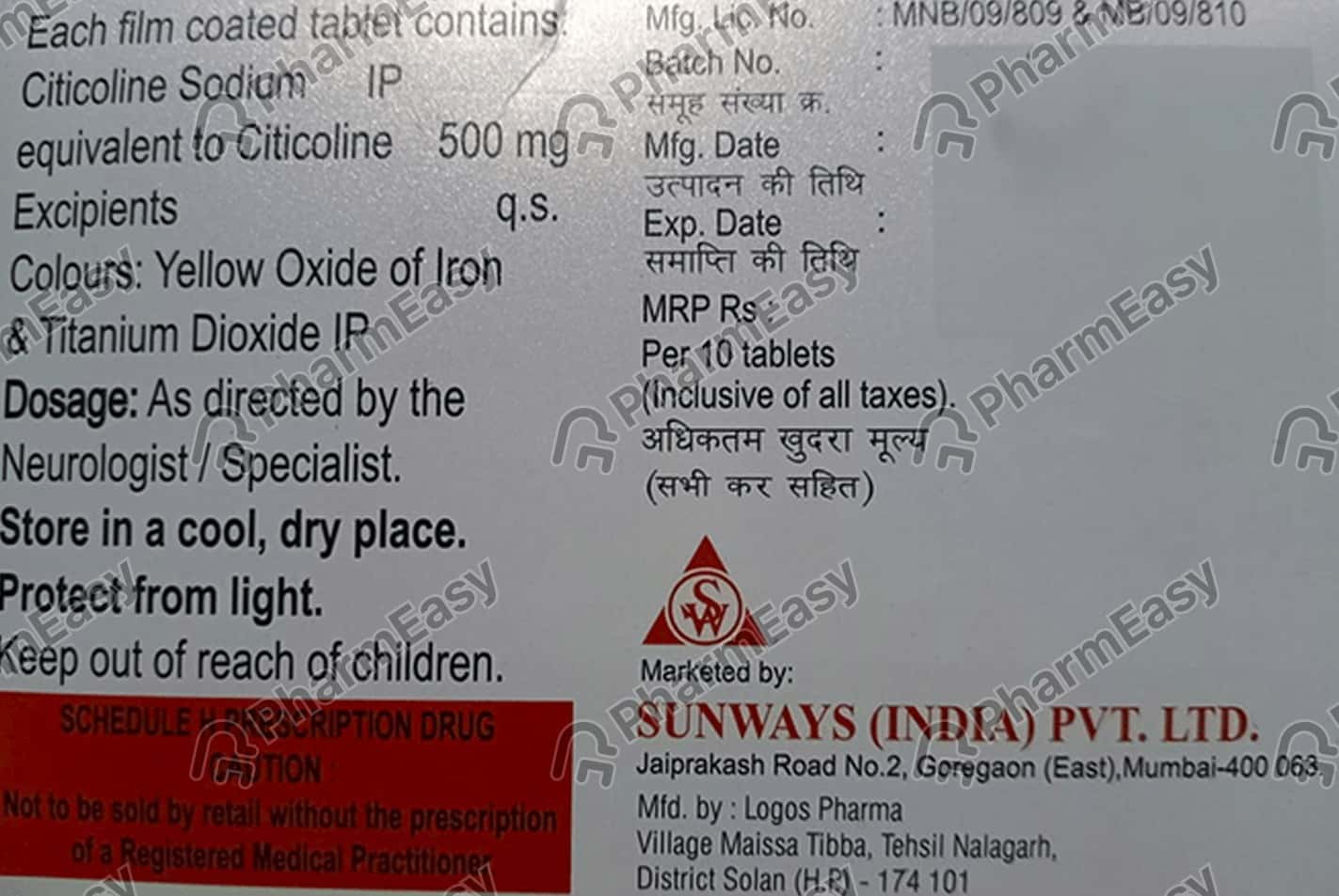 Citimet 500 MG Tablet (10): Uses, Side Effects, Price & Dosage | PharmEasy