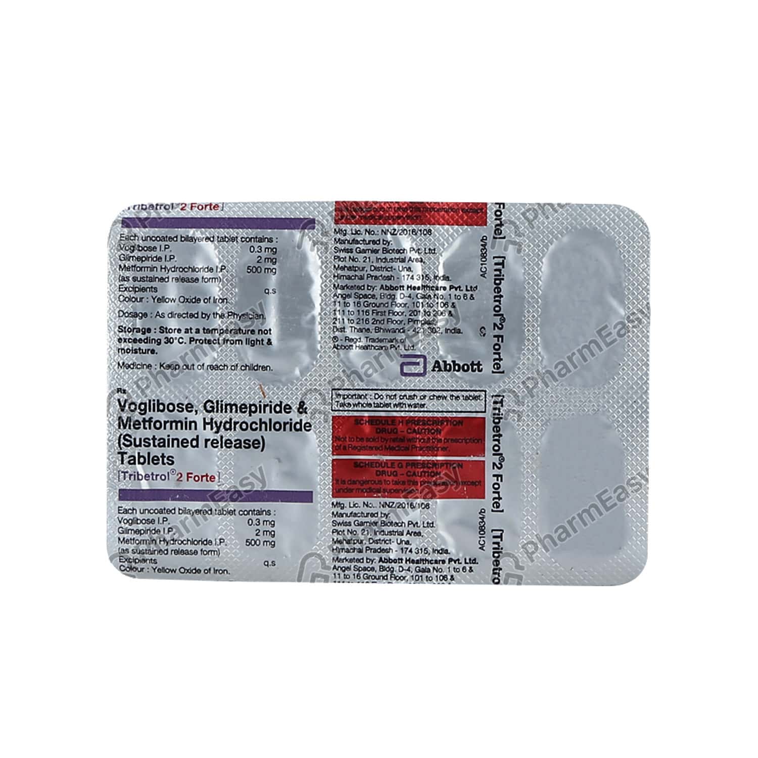 Tribetrol 2mg Forte Strip Of 10 Tablets: Uses, Side Effects, Price & Dosage | PharmEasy