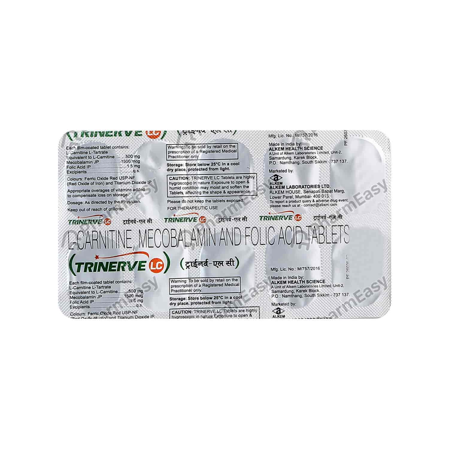 Buy Trinerve Lc Tablet Online at Flat 18% OFF* | PharmEasy