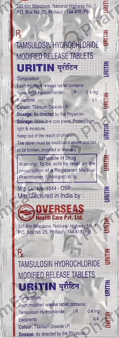 Tamgress Mr 0.4 MG Tablet (10): Uses, Side Effects, Price, Dosage ...