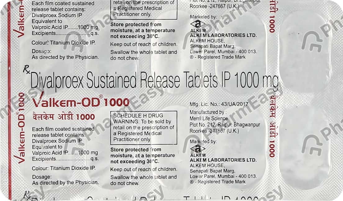 Valkem Od Er 1 G Tablet (10): Uses, Side Effects, Price & Dosage | PharmEasy