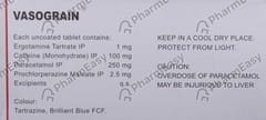 Vasograin Strip Of 14 Tablets: Uses, Side Effects, Price & Dosage ...