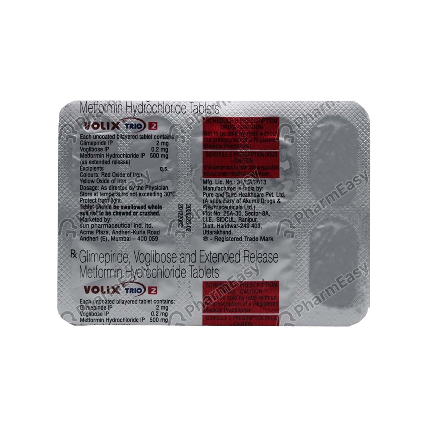 Volix Trio 2mg Tablet - Uses, Side Effects, Dosage, Composition & Price ...