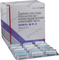 Zoryl Mp 2mg Strip Of 15 Tablets: Uses, Side Effects, Price & Dosage | PharmEasy