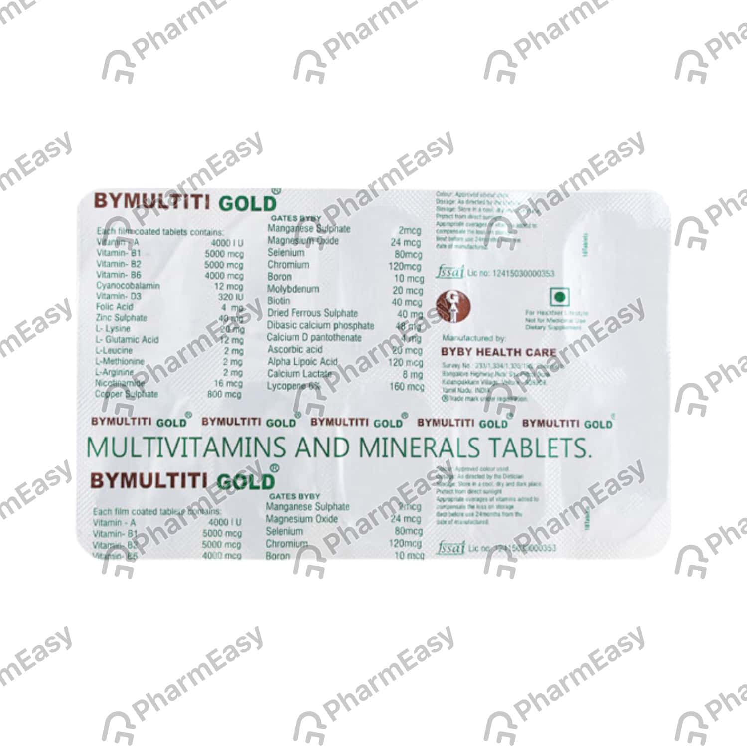 Buy Bymultiti Gold Tablet (10) Online at Flat 15% OFF | PharmEasy
