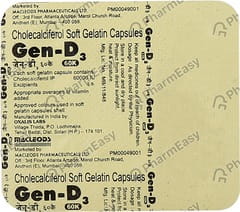 Gen D3 60000 IU Capsule (4): Uses, Side Effects, Price & Dosage | PharmEasy