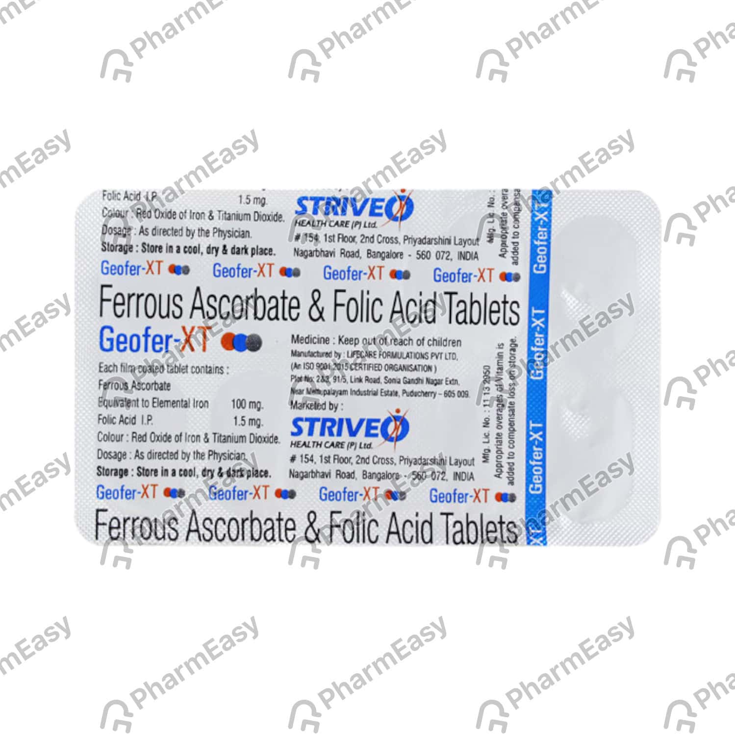 Geofer Xt Strip Of 10 Tablets: Uses, Side Effects, Price & Dosage ...