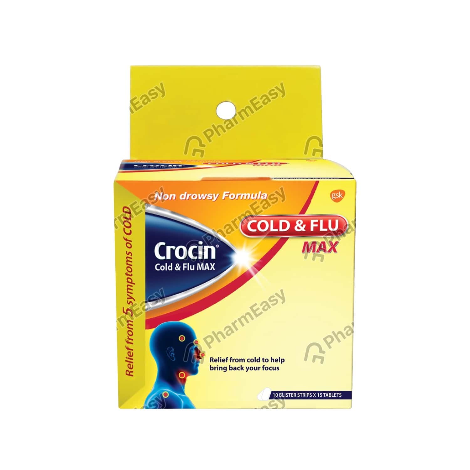 Buy Crocin Cold N Flu Max Tab 12`S Online at Flat 18% OFF* | PharmEasy