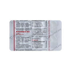 Atorec 80 MG Tablet (10) - Uses, Side Effects, Dosage, Composition ...