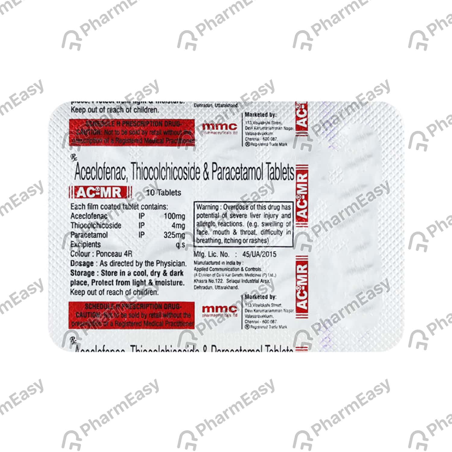 Ac Mr Strip Of 10 Tablets: Uses, Side Effects, Price & Dosage | PharmEasy