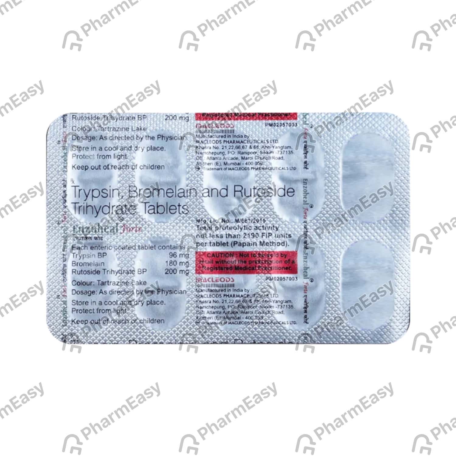 Enzoheal Forte Strip Of 10 Tablets: Uses, Side Effects, Price & Dosage ...