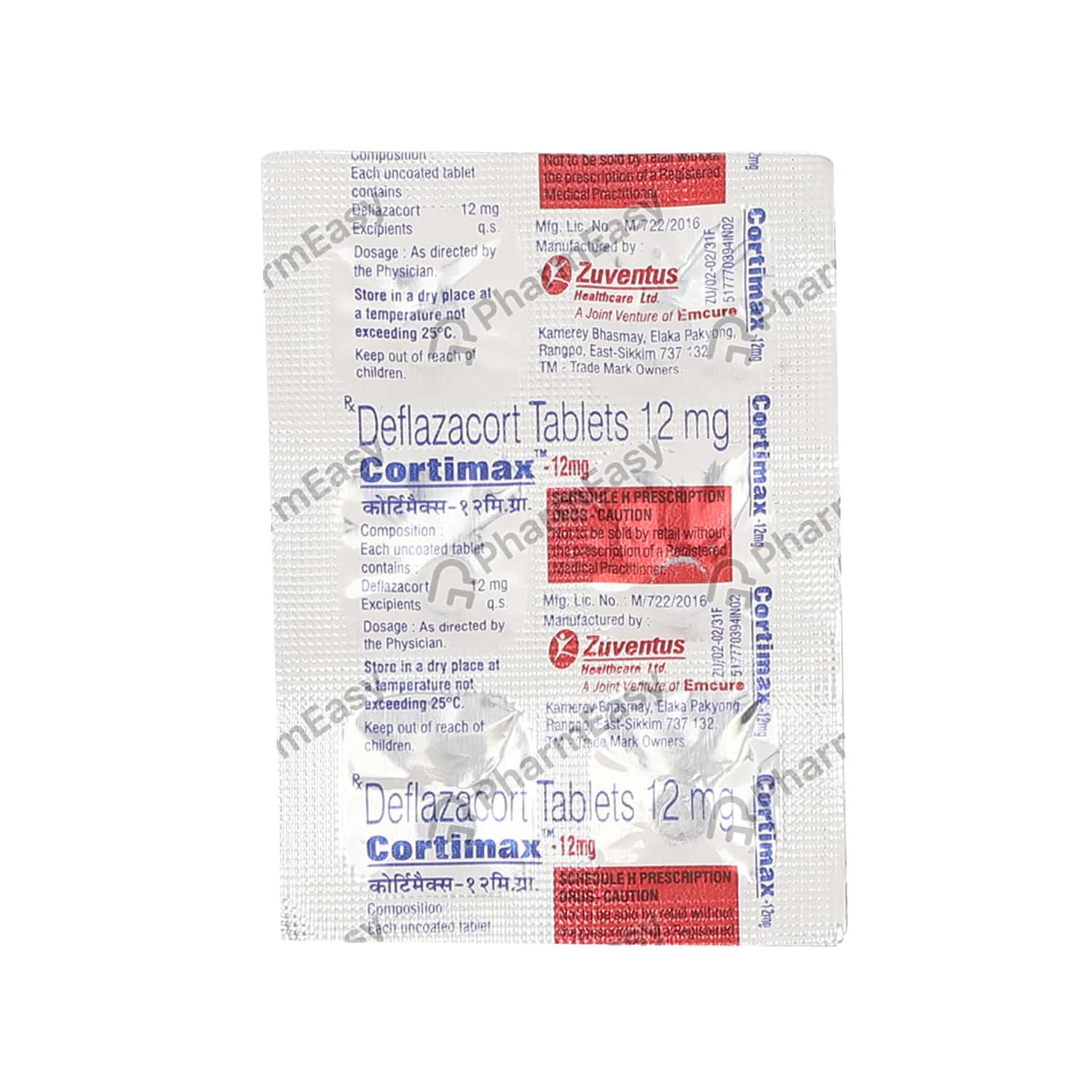 Cortimax 12 MG Tablet (6) - Uses, Side Effects, Dosage, Composition ...