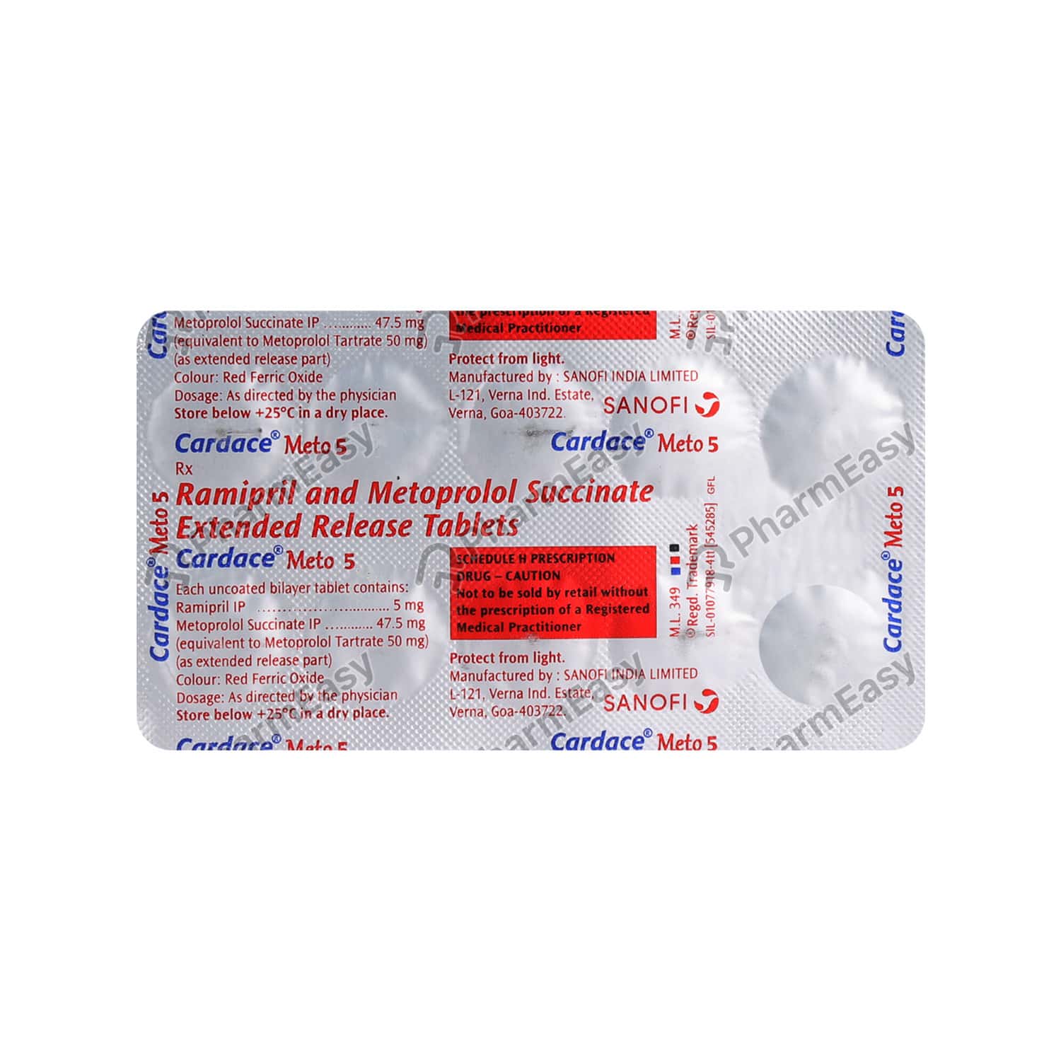 Buy Cardace Meto 5mg Tab Online at Flat 18% OFF* | PharmEasy