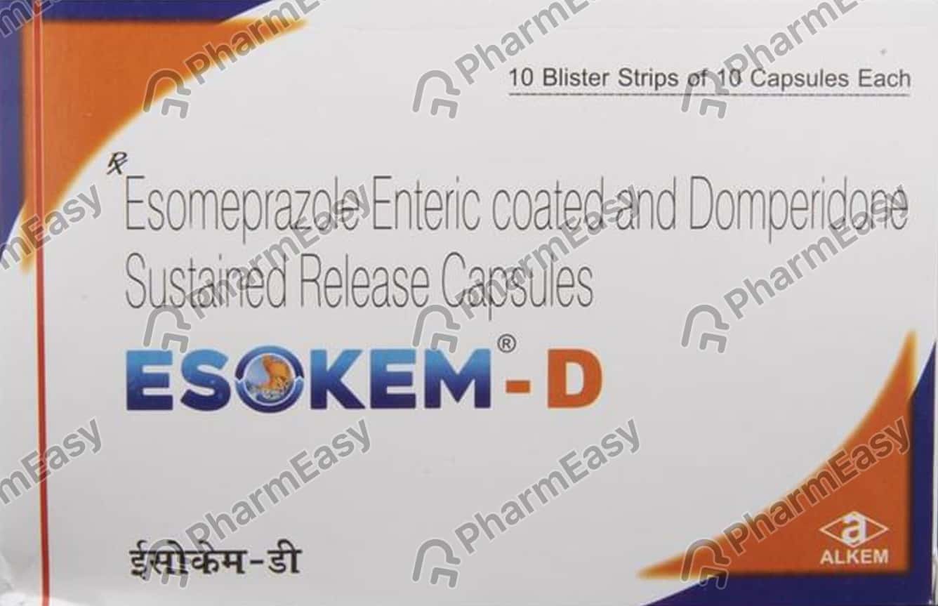 Esokem D Strip Of 10 Capsules: Uses, Side Effects, Price & Dosage ...
