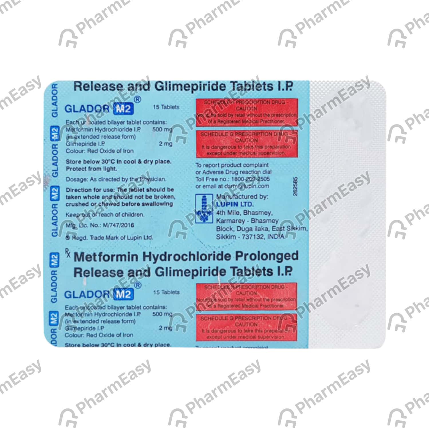 Glador M2 Tablets: Uses, Side Effects, Price & Dosage | PharmEasy