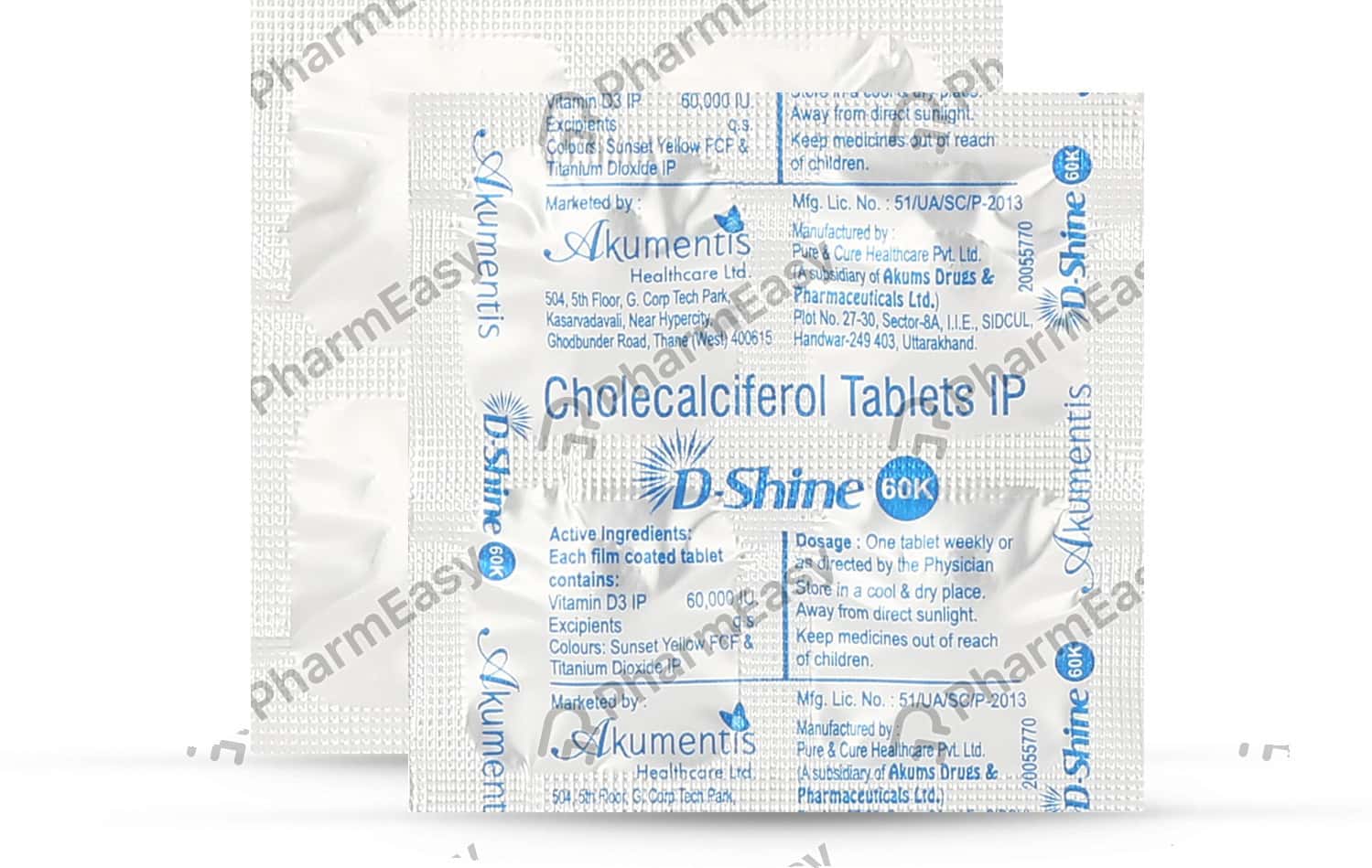 D Shine 60000 IU Tablet (4): Uses, Side Effects, Price & Dosage | PharmEasy