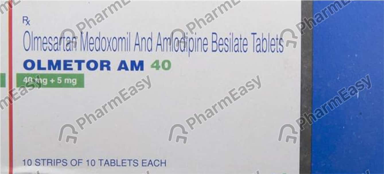 Olmetor Am 40mg Strip Of 10 Tablets: Uses, Side Effects, Price & Dosage ...