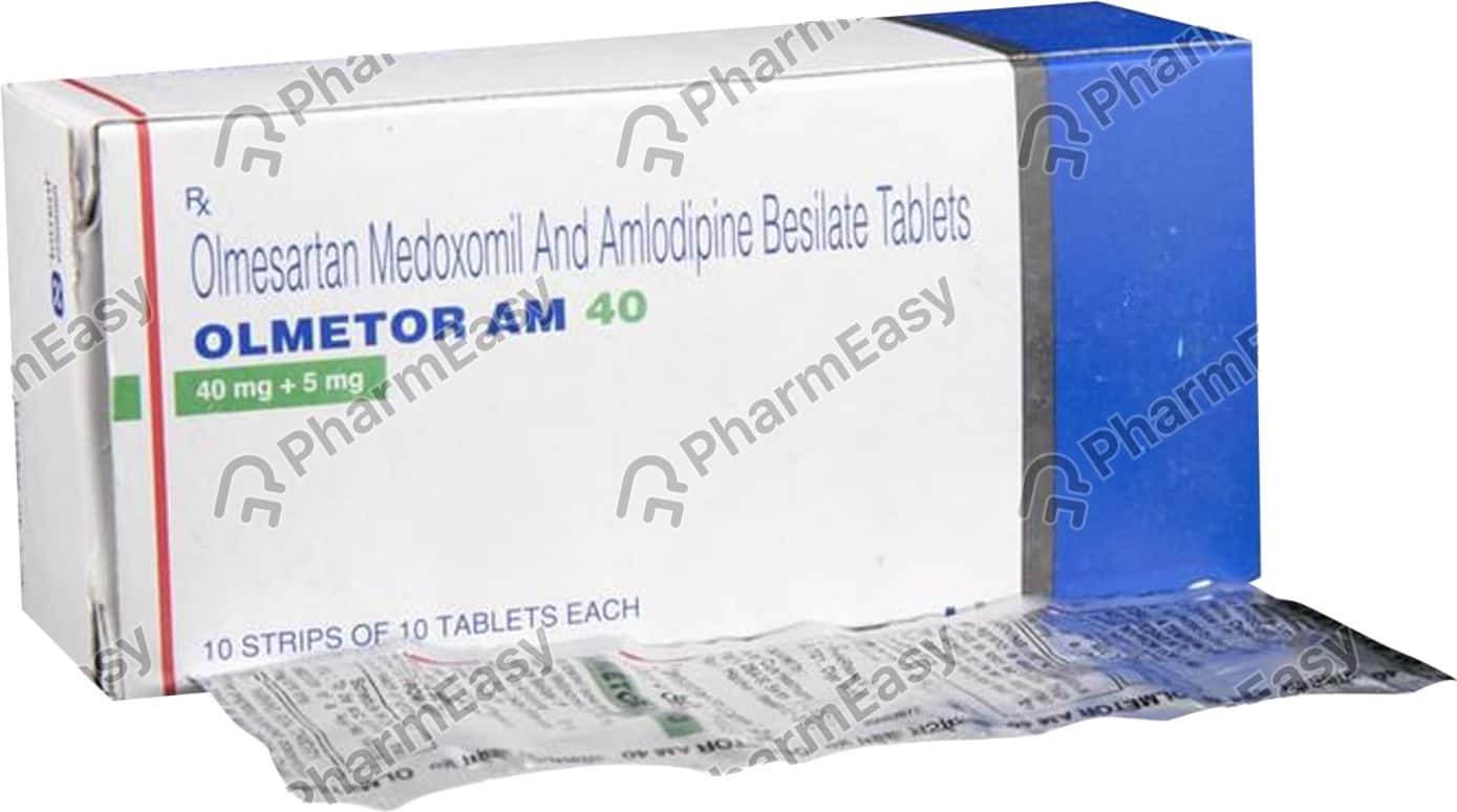 Olmetor Am 40mg Strip Of 10 Tablets: Uses, Side Effects, Price & Dosage ...