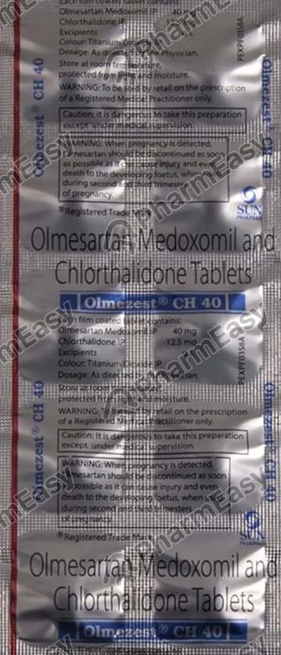 Olmezest Ch 40mg Strip Of 10 Tablets: Uses, Side Effects, Price ...