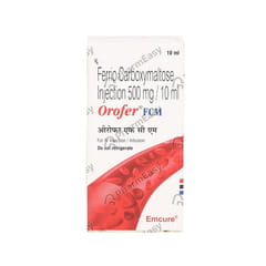 Orofer Fcm 50 MG Injection (10) - Uses, Side Effects, Dosage ...