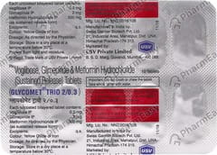 Glycomet Trio 2/0.3mg Strip Of 10 Tablets: Uses, Side Effects, Price ...