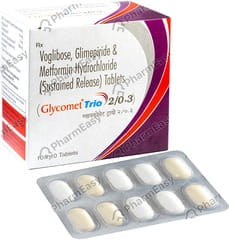 Glycomet Trio 2/0.3mg Strip Of 10 Tablets: Uses, Side Effects, Price ...
