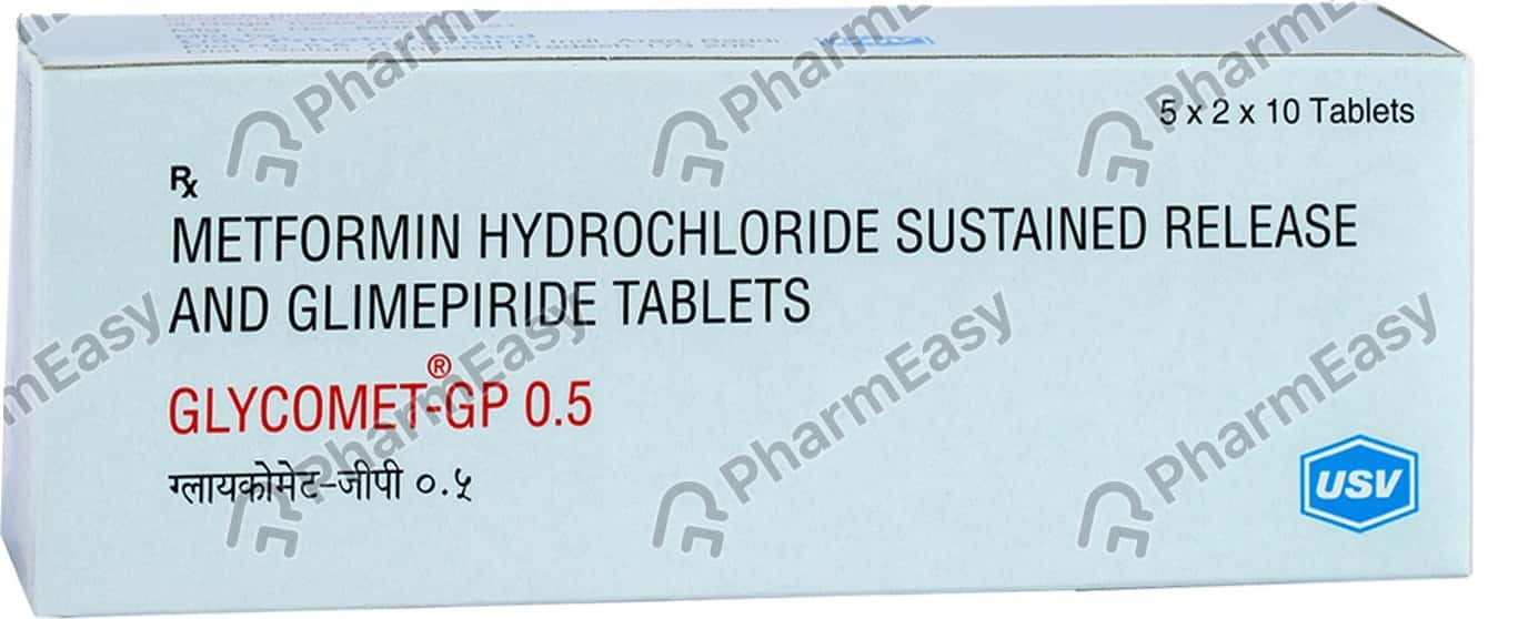 Glycomet-GP 0.5 Tablet: Uses, Side-effects, Price, Dosage & More Info ...