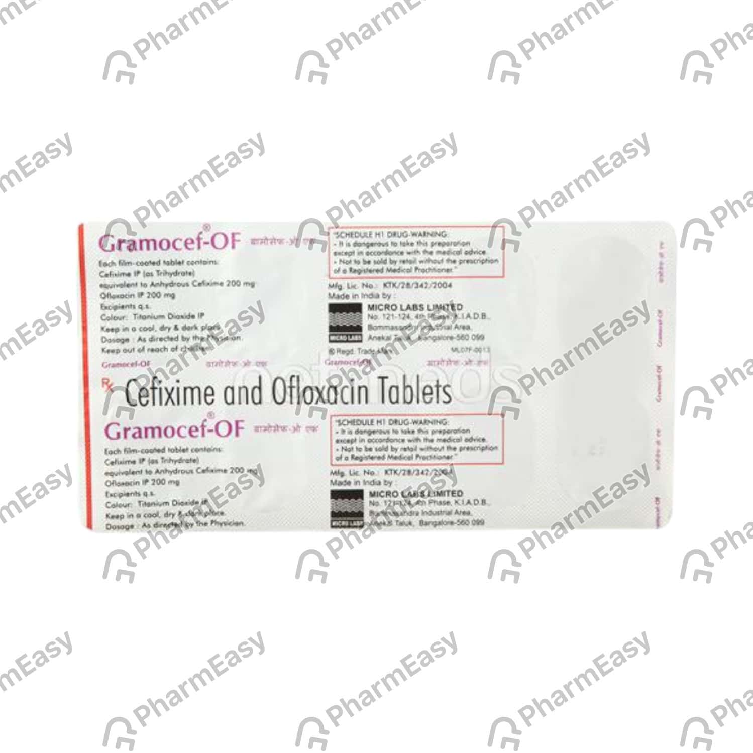 Gramocef Of Strip Of 10 Tablets: Uses, Side Effects, Price & Dosage ...